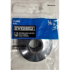 Everbilt 3/4 in Flat Chrome Plated Flange, 2-Pack