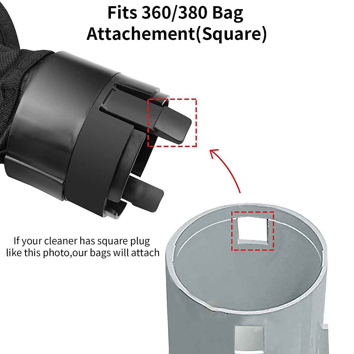 UCEDER Black Nylon Mesh Pool Cleaner Bags,All Purpose Filter Bag with Zipper Replacement for Polaris 360 and 380 Pool Cleaner (2)