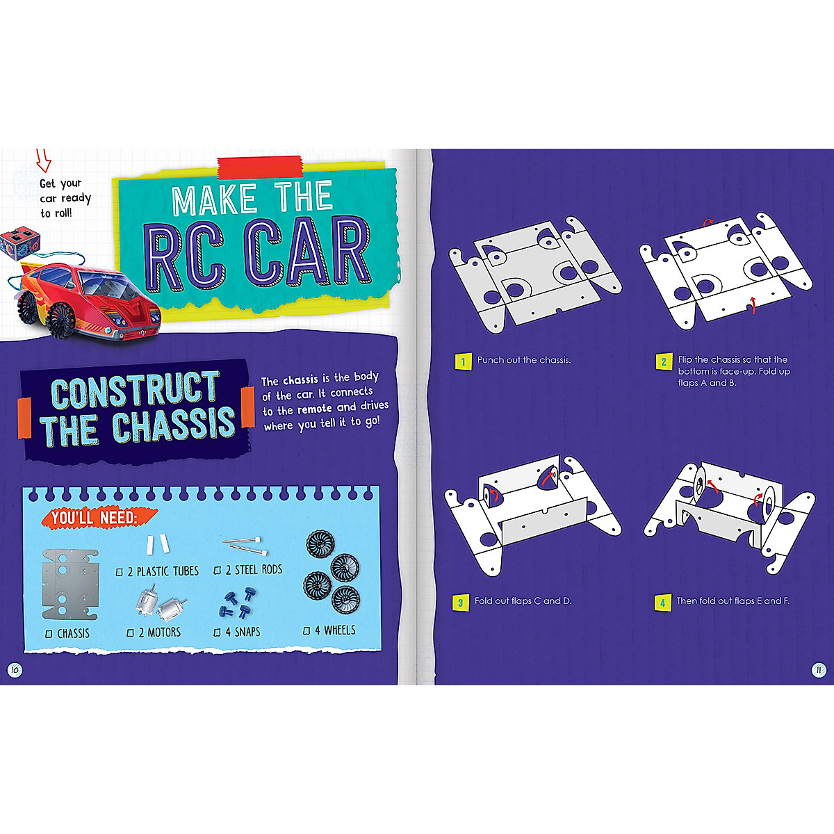 KLUTZ Wired Remote Race Car: Maker Lab STEM Kit, 9.8" x 2.5" x 11.8"