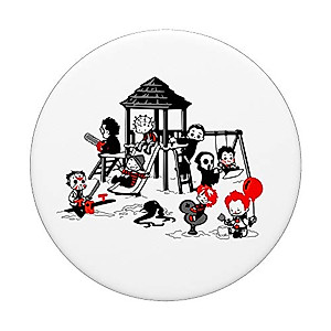 Horror Playground Children in Scary Movie Character Costumes PopSockets PopGrip: Swappable Grip for Phones & Tablets