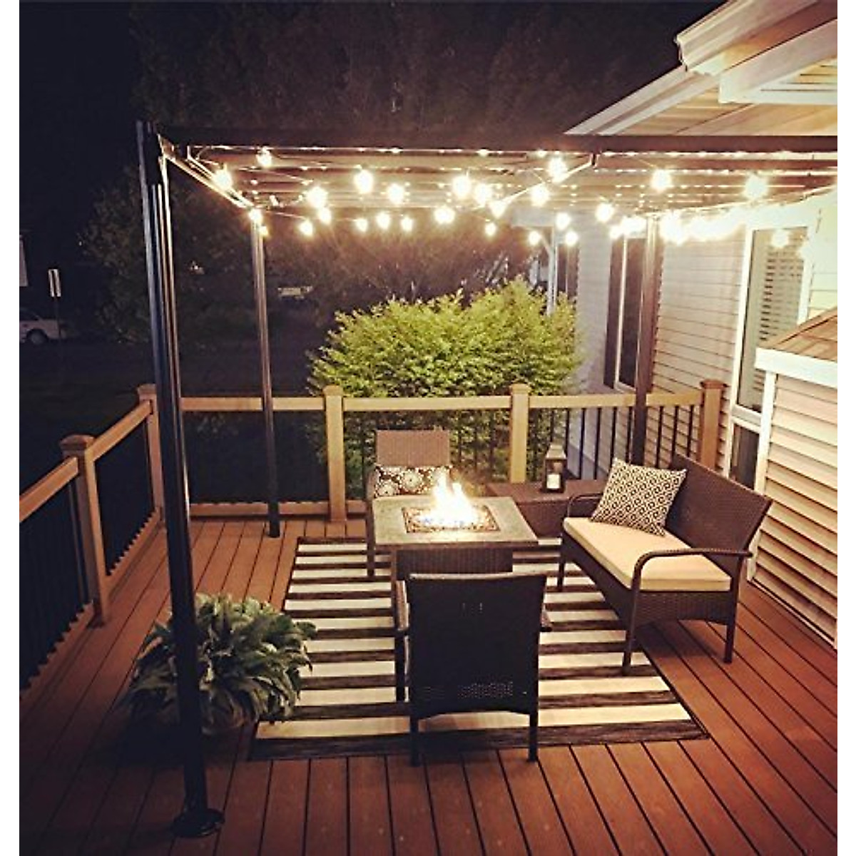 25 Pack Shatterproof Led G40 Replacement Bulbs 1W Per Bulb, E12 Screw Base LED Globe Light Bulbs for Indoor Outdoor Plug in Patio String Lights, Not for Solar Lights