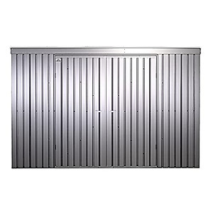 Arrow Shed Elite 10' x 4' Outdoor Lockable Pent Roof Steel Storage Shed Building, Silver