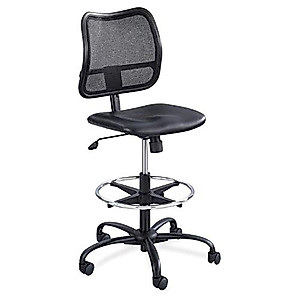 Safco 3397BV Chair, Extended Height, Black Vinyl
