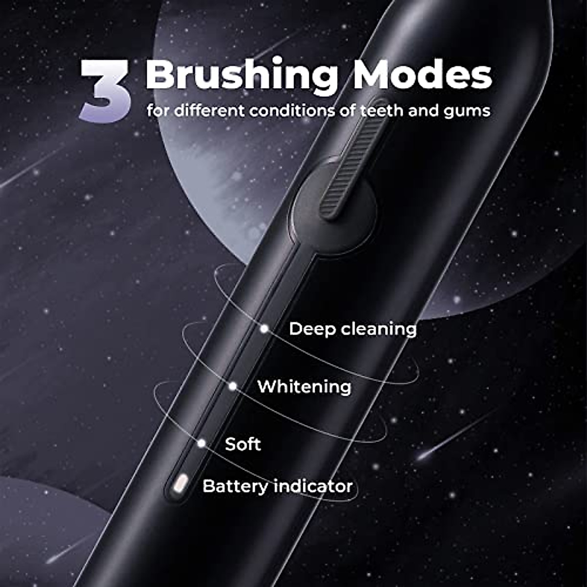 usmile Sonic Electric Toothbrush for Adults, USB Rechargeable with 2 Brush Heads, Powered Whitening Toothbrush with Smart Timer, 4-Hour Fast Charge for 180 Days Use, P1 Black