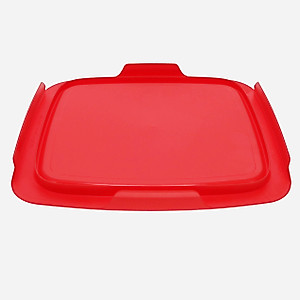 Pyrex C-222-PC 2qt and C-233-PC 3qt Red Easy Grab Plastic Replacement Lids, Made in the USA
