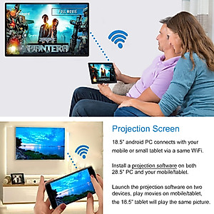 Wisepoch 18.5 inch Touch Screen Android All-in-one PC with 1366x768 HDMI WiFi Bluetooth LAN Camera for Learning Working Gaming Advertising (Six-core 4GB+32GB) (WEP-1850-IPC1)
