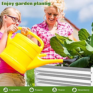 Pikorce Raised Garden Bed with Legs, 48x24x32in Outdoor Elevated Galvanized Metal Large Planter Box Stand with Drainage Holes for Backyard, Patio, Balcony, 400lb Capacity, Silver