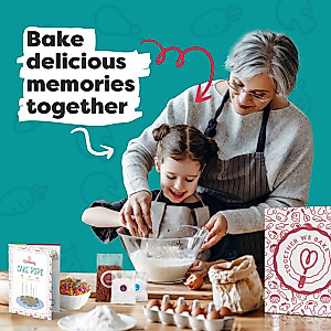 Baketivity Cake Pop Sticks Kids Baking Kit | Cake Pop Kit for Kids | DIY Beginner Cake Pop Supplies, Premeasured Ingredients Cake Pop Maker | Cake Pops Decorating Kit – Kids Cake Pop Baking Kit