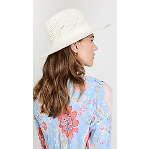 Hat Attack Women's Vented Luxe Packable Straw Hat, Bleach, White, One Size