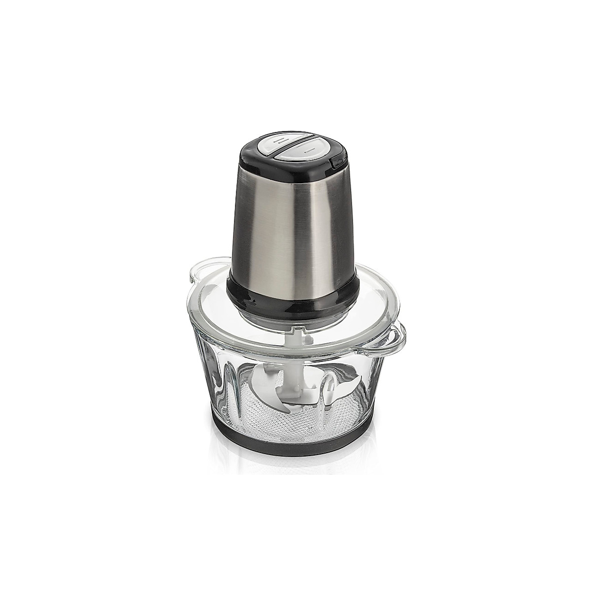 Eternal Living Food Processors & Vegetable Chopper with Glass Bowl Ground Meat Vegetables Fruits Nuts Ice, Stainless Steel