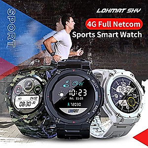 JZ&TS LOKMAT Sky Smart Watch SOS Emergency Calls Fitness Tracker Waterproof Sports Smartwatches Bluetooth Watch Men Women for iOS Android (White)