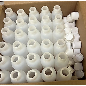 Generic 3oz Boston Round HDPE Bottles With Flip Cap 24/410 - Natural (White) - Pack of 30 - Perfect TSA Approved Travel Size Bottles, 3ozHDPEround