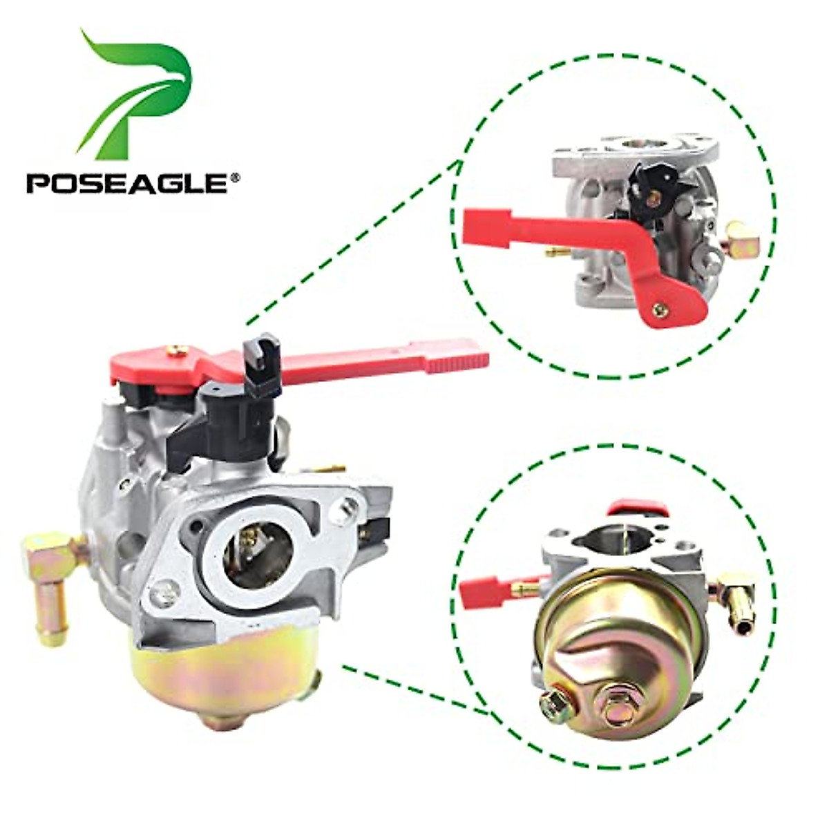 POSEAGLE 951-10956A Carburetor Replaces 951-10956, 951-12612A, 951-12612, 751-14018, 951-14018, 751-10956, 751-10956A for MTD, Troy-Bilt 161-JW, 161-JWA, 161-JWA-11 Engines