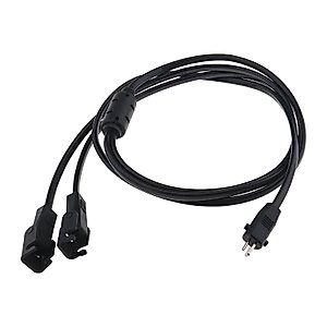 Create idea Y Splitter Cord Cable Replacement Compatible with OKIN Compatible with Limoss Compatible with BetaDrive 2 Pin Splitter Lead Y Power Cable
