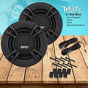 Pyle 3-Way Universal Car Stereo Speakers - 300W 6.5” Triaxial Loud Pro Audio Car Speaker Universal OEM Quick Replacement Component Speaker Vehicle Door/Side Panel Mount Compatible PL613BK (Pair)