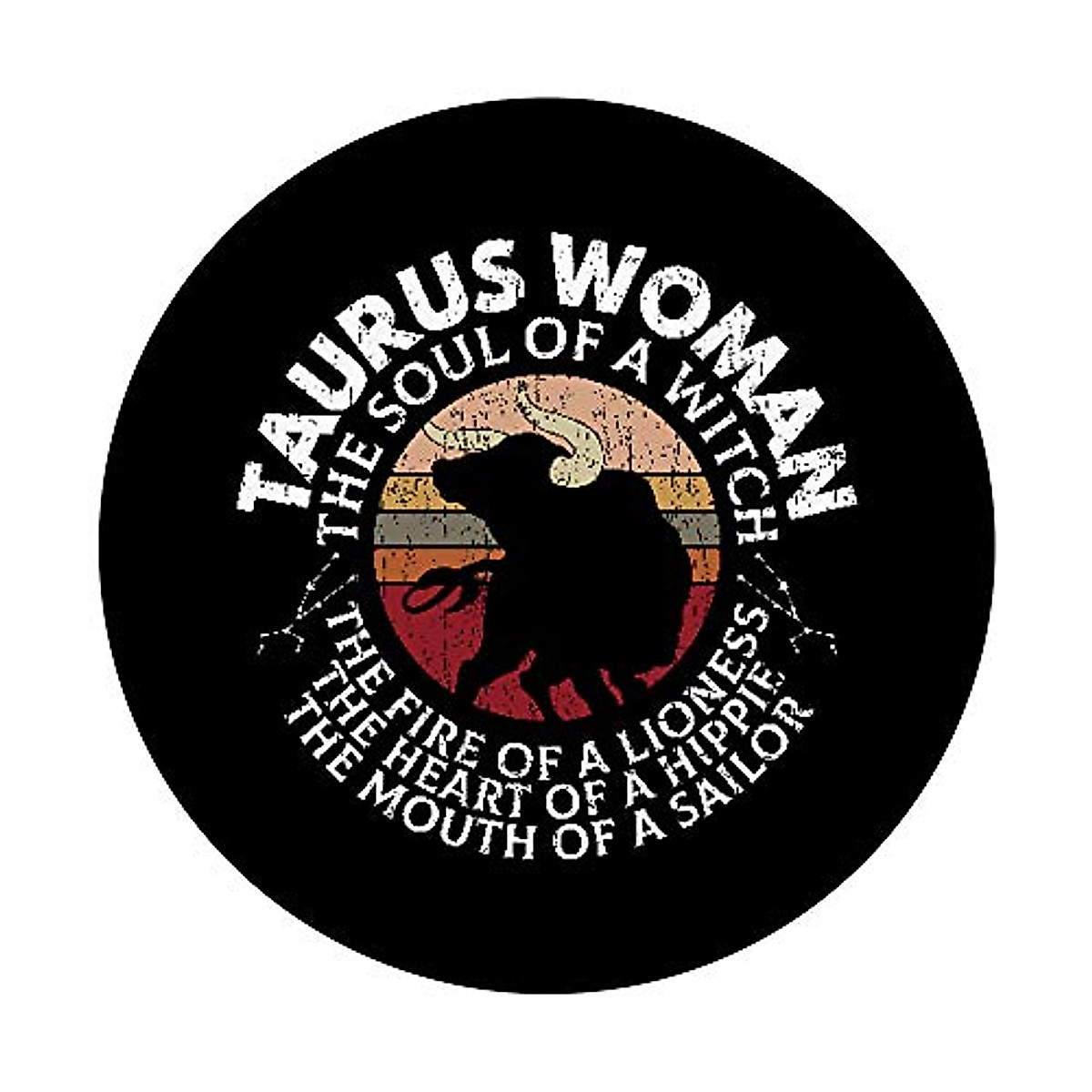 Taurus Woman Funny Zodiac Sign Graphic For Women Girls PopSockets PopGrip: Swappable Grip for Phones & Tablets