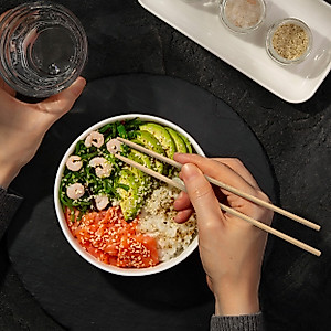 Great Credentials Premium Bamboo Chopsticks Disposable 9 Inch Long Sleeved and Separated 100 Pairs Red