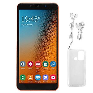 Qiilu Phone Unlocked Cell Phone Note30 Plus 5.72In Dual Cards Dual Standby Smartphone 512Mb 4Gb(Violet) (Orange)