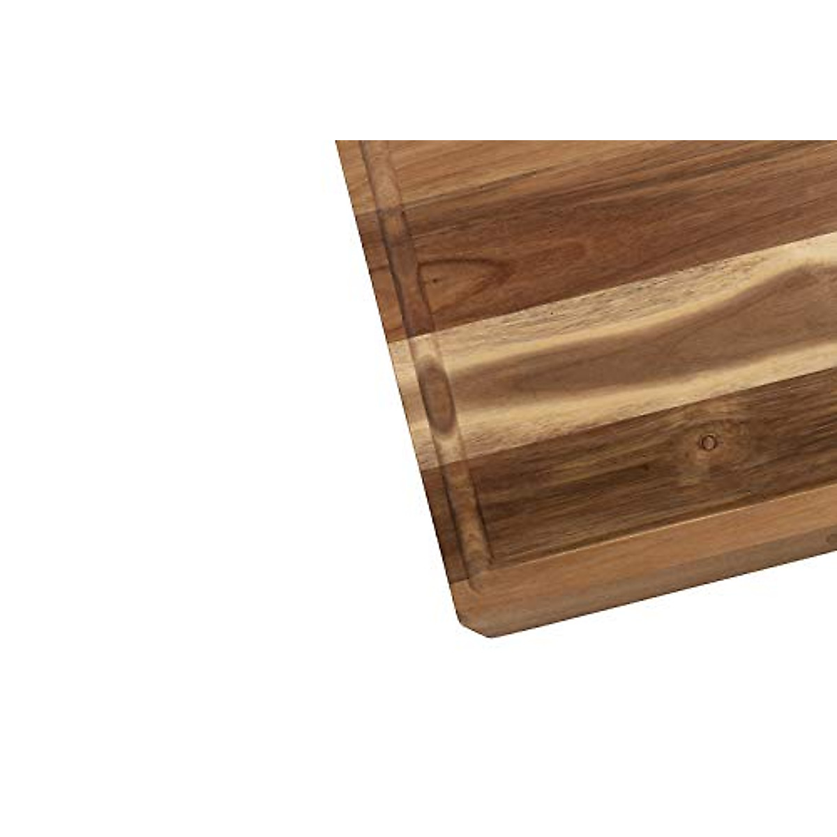 Dexas Angled Acacia Wood Cutting Board with Well, 15 x 20 inches