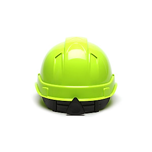 Pyramex HP44131V Ridgeline Cap Style Hard Hat with 4-Point Vented Ratchet, Hi-Vis Green by Pyramex Safety