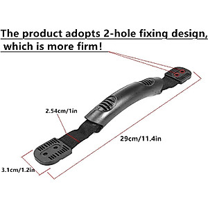 HDCBMCDDM-US Kayak Handles, 4 Pack Double Hole with Hardware, Nylon 1.0inch Strap, 11.4in Length, for Ocean Kayak Lifetime Pelican Perception Canoe