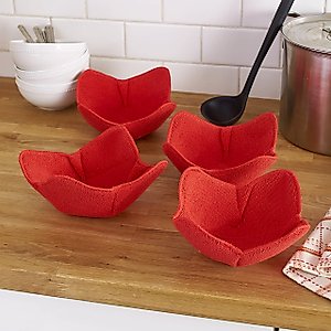 MSR Imports Cloth Microwave Bowl Huggers for Holding Hot Dishes - Set of 4