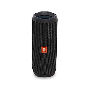 JBL Flip 4 Portable Bluetooth Wireless Speaker Bundle with Protective Travel Case - Black