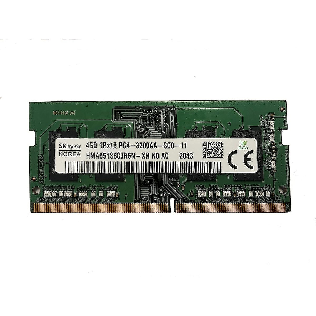 SK Hynix 4GB DDR4 3200MHz PC4-25600 1.2V 1R x 16 SODIMM Laptop RAM Memory Module HMA851S6CJR6N-XN, OEM Package
