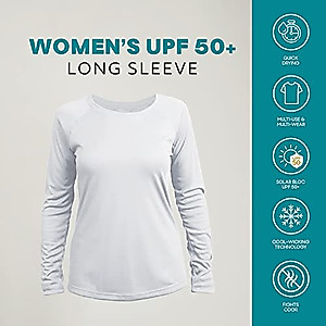Vapor Apparel Women’s UPF 50+ UV Sun Protection Long Sleeve Performance Slim Fit T-Shirt for Sports and Outdoor Lifestyle, XX-Large, White