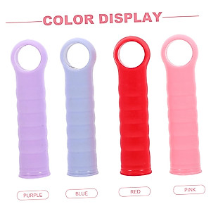 SOESFOUFU 4pcs Mop Rod Sleeve Dustpan Handle Grip Replacement Dustpan Handle End Cap Clothesline Stick Replacement End Cap Commercial Broom Handles Clothesline Pole Handle End Cap Plastic