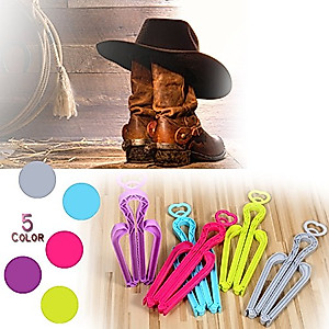 ONEDONE Folding Boot Shaper Stands Boots Knee High Shoes Clip Support Stand -5Pack