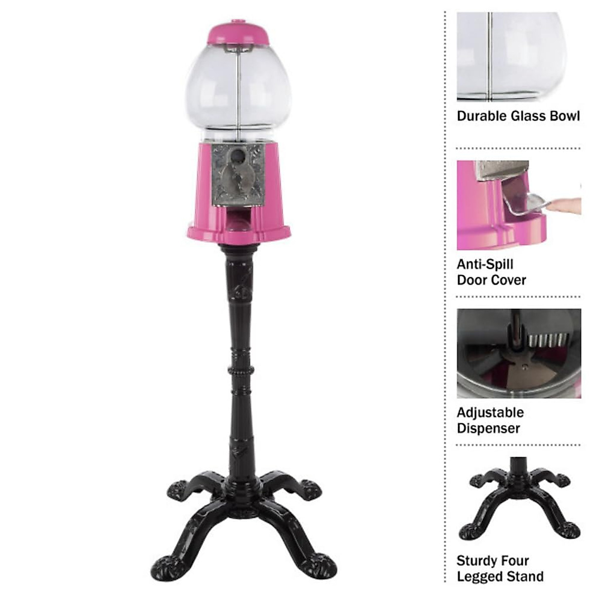 Great Northern Popcorn 83-DT5683-P Gumball Machine, 15", Pink