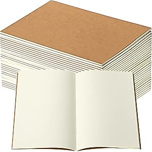 30 Pack A5 Kraft Notebooks, Composition Notebooks, Unlined Blank Journals Bulk Sketch Notebooks , 60 Pages Paper Sketch Notebook for Kids Women Men Boy Girls, School Office Supplies (Kraft Color)