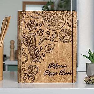 Personalized Recipe Book To Write In Your Own Recipes - Blank Recipe Binder Cookbook - Family Recipe Book Organizer (Large)