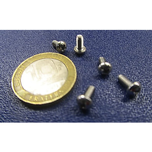 18-8 Stainless Steel Round Head Phillips Machine Screws, FT, 4-48 Thread Size x 1/4" Length, 100 Pcs