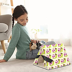 enheng Small Pet Hideout Baby Turtle Hamster House Guinea Pig Playhouse for Dwarf Rabbits Hedgehogs Chinchillas