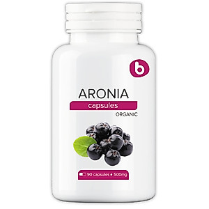 b Bobica Organic Aronia Berry Capsules, Chokeberry Capsules, Antioxidant Superfood, High in Flavonoids, Polyphenols, Immunity, 500 mg, 90 Vegan caps