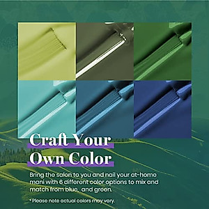 Beetles Green Gel Nail Polish Kit - Olive Green Avocado Gel Polish Set Gel Nail Kit Navy Blue Dark Blue Turquoise Soak Off Nail UV Lamp Nail Gel Kit Nail Art Gifts Box