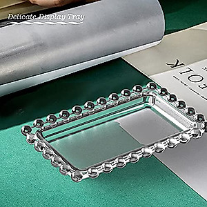 Resin Tray Mold with Bead Edges Rectangle Jewelry Plate Mould for Resin Epoxy Casting Display Trinket Candles Holder Soap Dish Storage Container Art Crafts Making Supplies Home Decoration