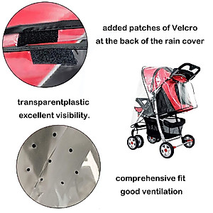 Kangkang@ Universal Pushchair Stroller Pram Buggy Transparent Rainproof Cover Rain Shade Protector