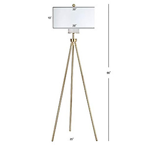 MISC Lighting 66-inch Tripod Led Floor Lamp - 25" X 66" Brown Brass Gold Bulbs Included Energy Efficient