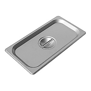 Chef's Supreme - Third Size Solid Stainless Steam Table Cover, Each