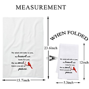 BDPWSS Cardinal Memorial Gift Bereavement Gift My Mind Still Talks to You My Heart Still Looks for You Kitchen Towel (My Mind Cardinal TW)