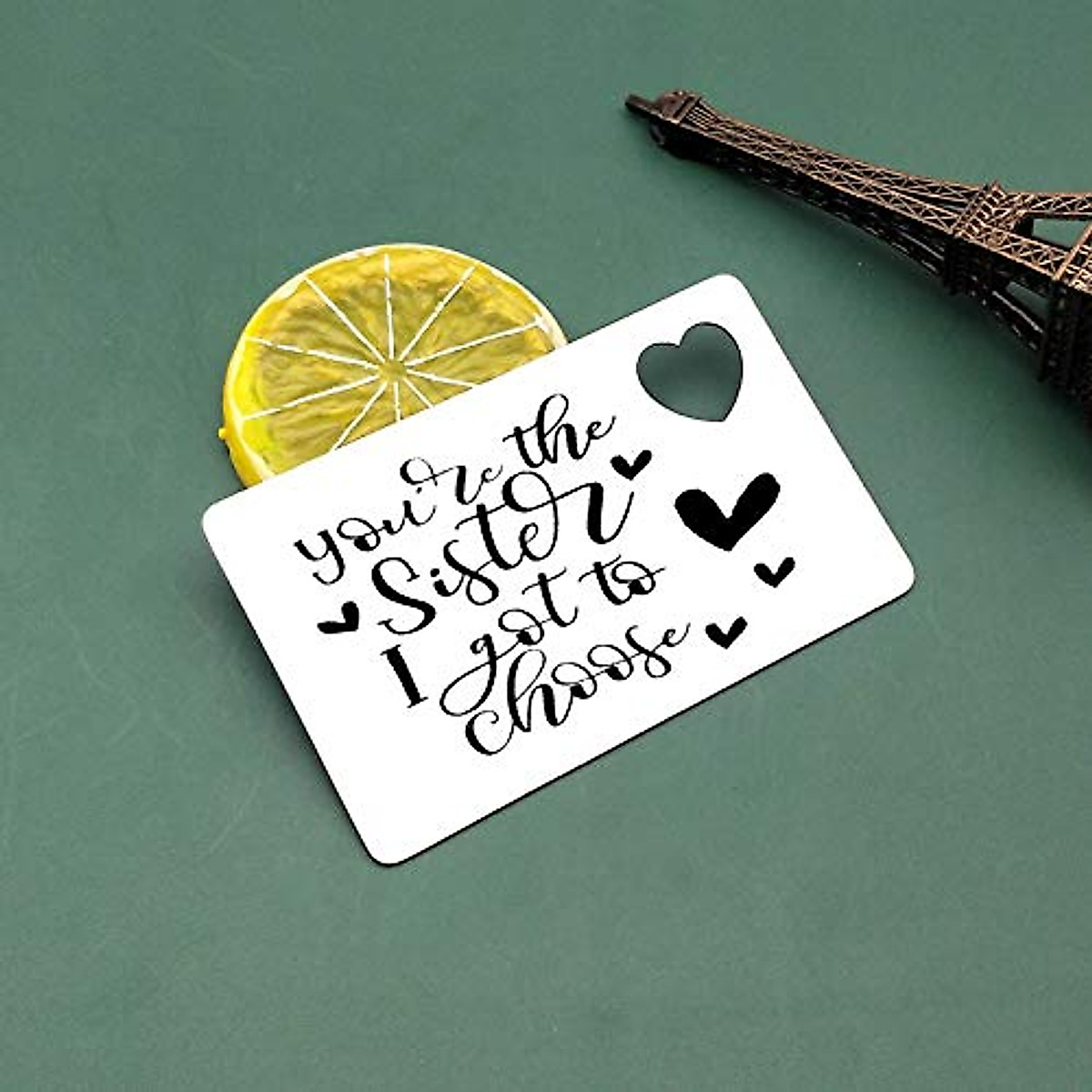 Sister Wallet Card Insert from Sister Brother, Sister Gift for Best Friend, Soul Unbiological Sister, Besties, Friends for Christmas Birthday Wedding Gift, You're the Sister I Got to Choose