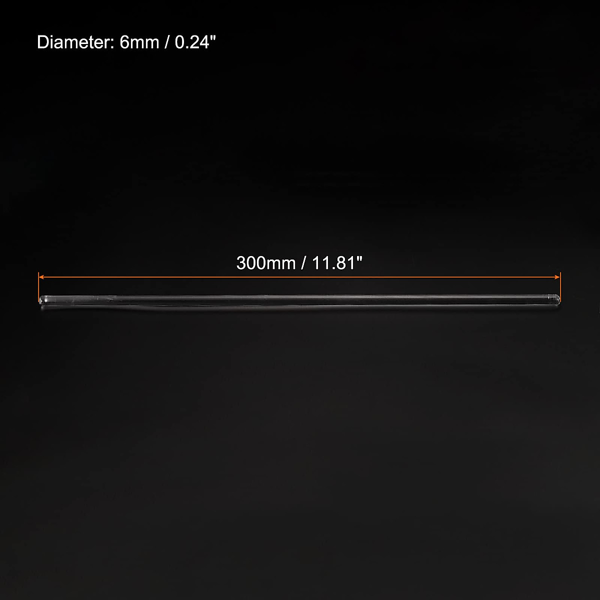 MECCANIXITY 3.3 Borosilicate Glass Stick 11.81" Length 6mm Dia Stir Rod Mixing Tools with Both Ends Round for Lab Kitchen Science 10Pcs