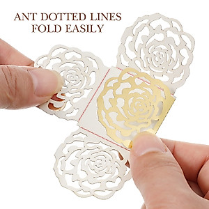 STOBOK 50 Pcs Truffle Chocolate Wrappers Paper Hollow Out Paper Dessert Cups Baking Cups Candy Truffle Wrappers Liners Cups for Baby Shower Wedding Party