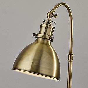 Adesso 3906-21 Abbott Desk Lamp, 20 in, 40W Standard, 40W LED, Antique Brass, 1 Table Light