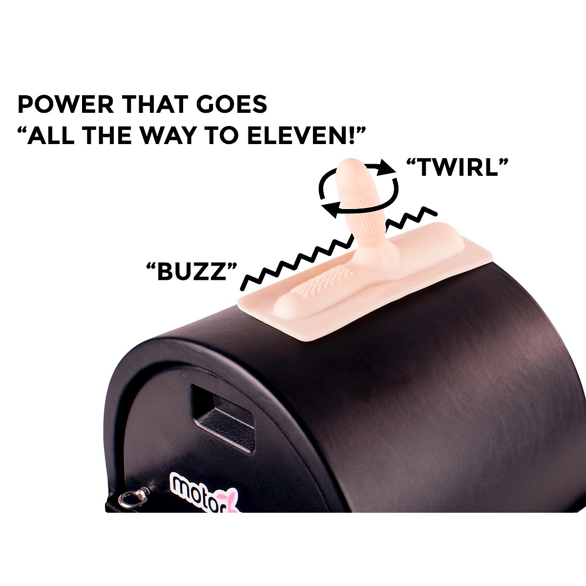 Motorbunny Original Ride-On Sex Machine - Dildo Mount Includes Link Remote App Controlled Vibrator, Rotation & Vibration Machine with 4 Attachments and 11 Settings Sex Toys for Couples, Men, Women