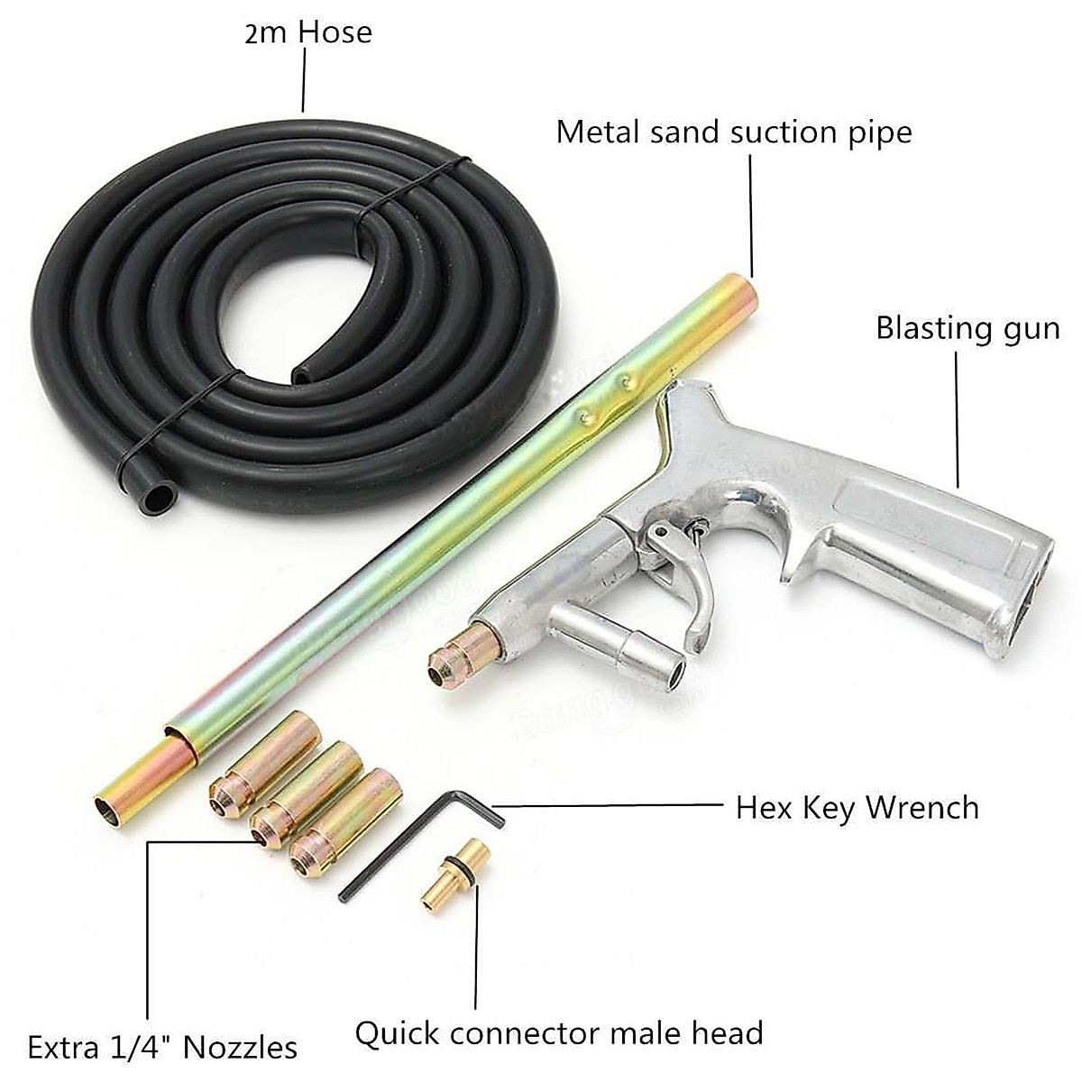 Bidtok Sand Blaster Gun Kit,Sandblasting Gun for Sandblaster Cabine
