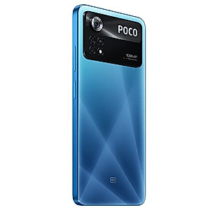 Poco X4 PRO 5G + 4G Volte Global Unlocked 256GB + 8GB GSM 6.6" 108 mp Triple Camera (Not Verizon/Boost/Cricket/At&T/Metro/CDMA) + Car Fast Car 51W Charger Bundle (Laser Blue) (Renewed)